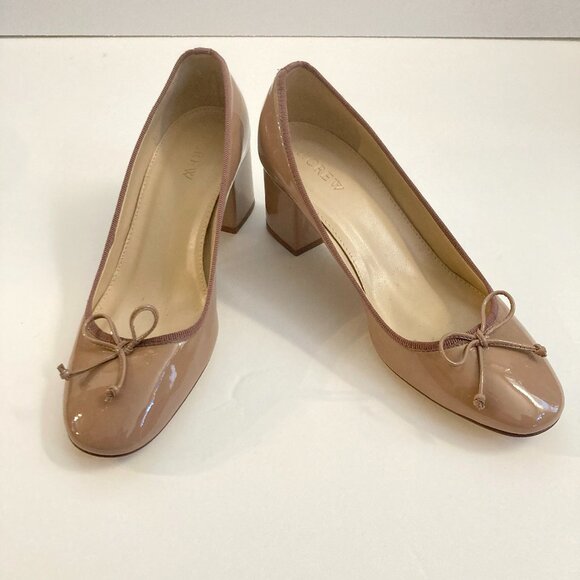 J. Crew | Shoes | J Crew Evie Ballet Block Heel In Patent Leather 65 ...